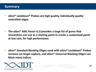 Custom Enrichment Panels for Targeted Next Generation Sequencing | PPTX