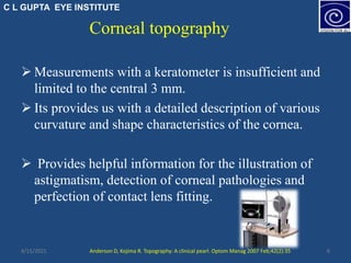corneal topography by ramji pandey ...C L GUPTA eye institute | PPTX
