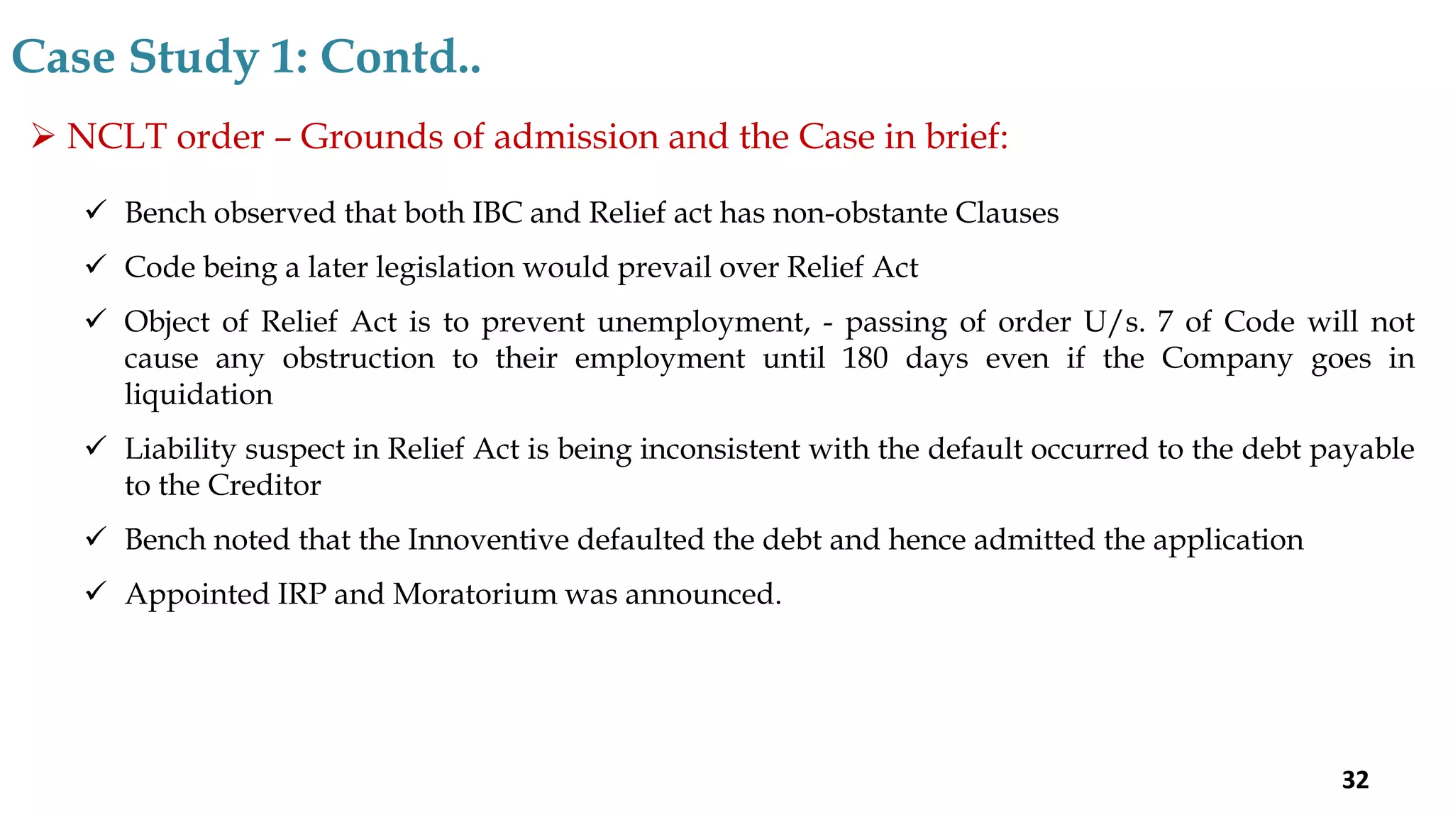 Ramki nclt case analysis on ibc | PPTX