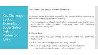 Bridging Evidence & Programming in Humanitarian Social Protection: the ...