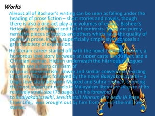 Vaikom Muhammad Basheer | PPTX