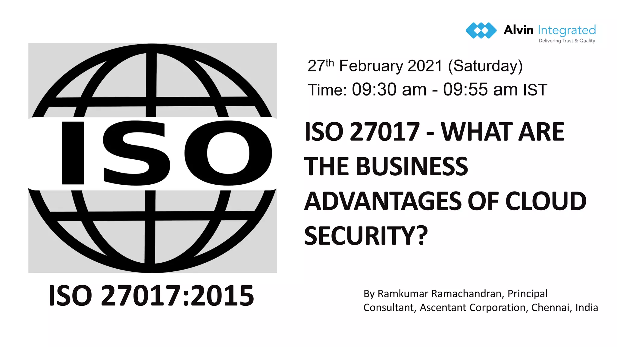 ISO 27017 – What are the Business Advantages of Cloud Security? | PDF