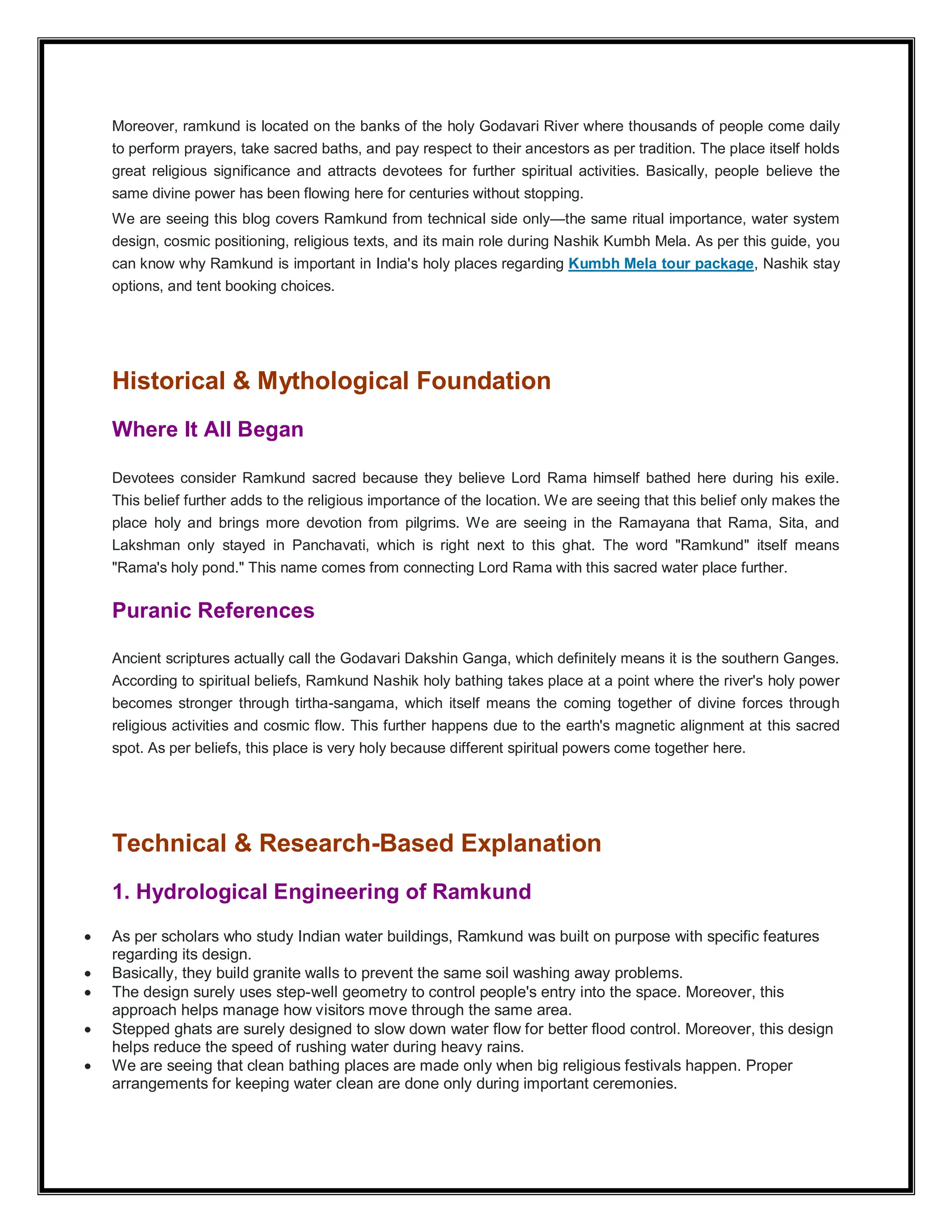 Ramkund Nashik: The holy bathing ghat where rituals come alive | PDF