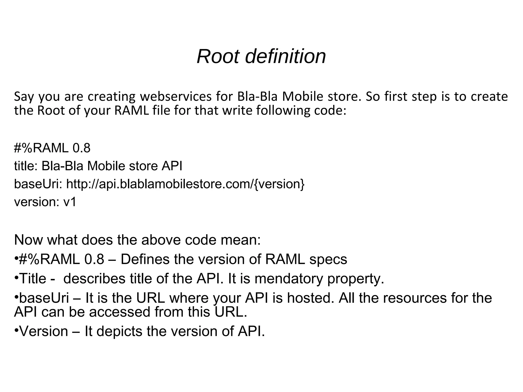 RAML - The architecture | PPT