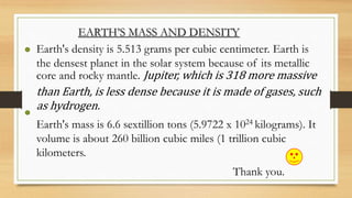 EARTH IN SOLAR SYSTEM | PPTX
