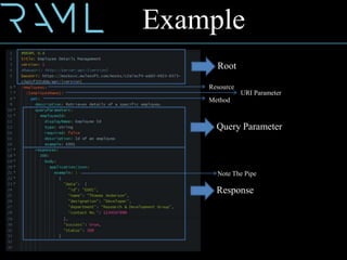 Design API using RAML - basics | PPT