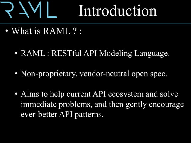 Design API using RAML - basics | PPT