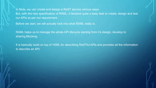 Raml part 1 | PPT