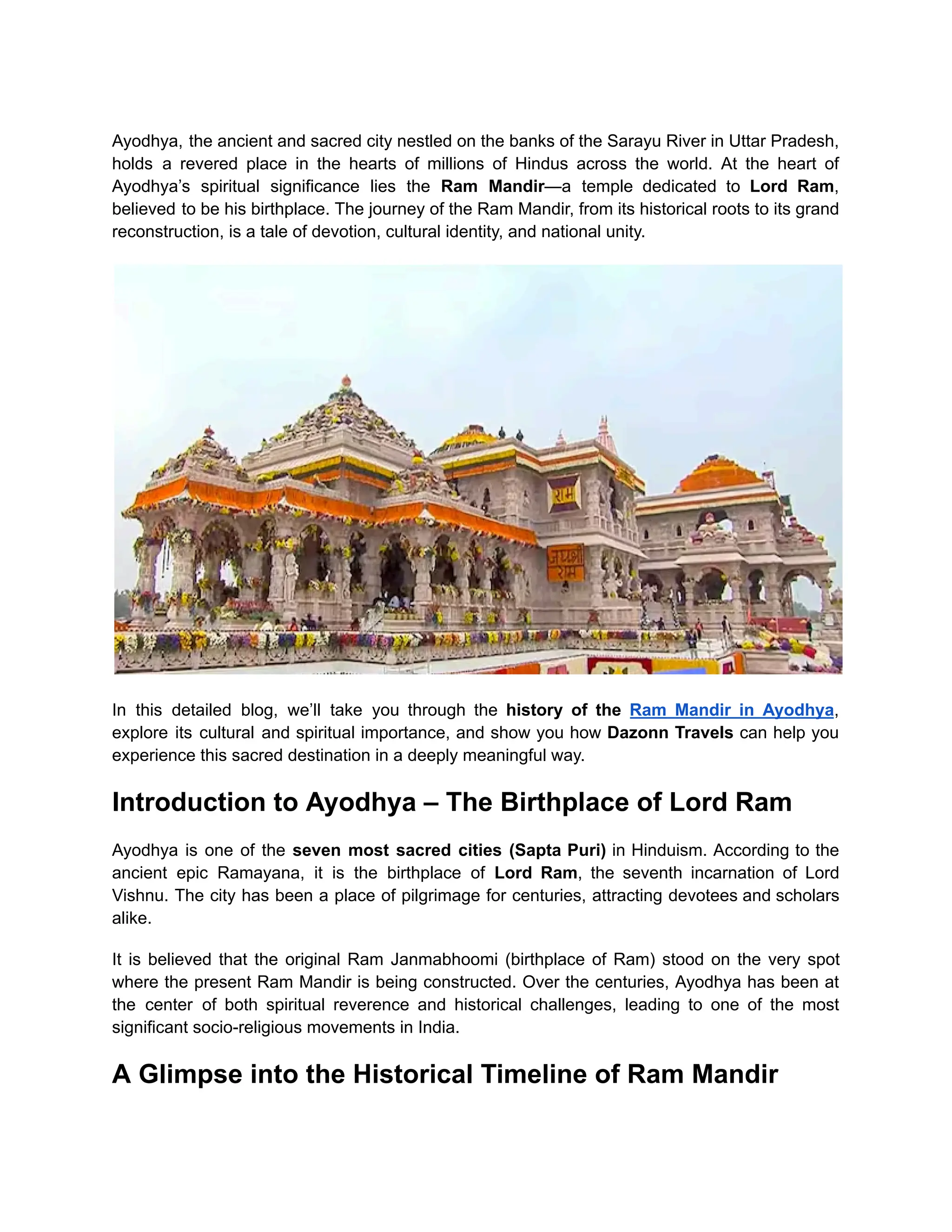 Ram Mandir Ayodhya History with Dazonn Travels.pdf