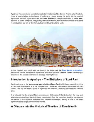 Ram Mandir Ayodhya History with Dazonn Travels.pdf