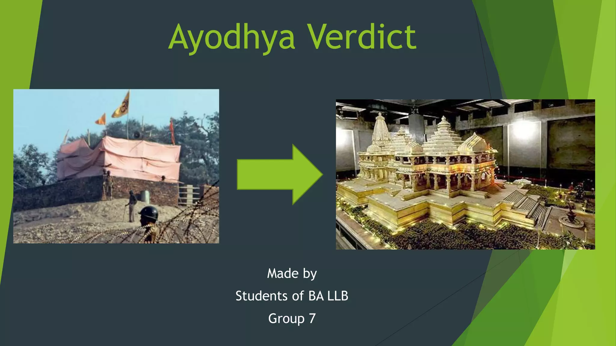 Presentation on the landmark case of Ram mandir | PPTX