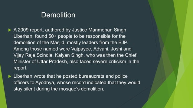 Presentation on the landmark case of Ram mandir | PPTX