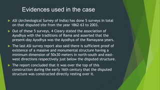 Presentation on the landmark case of Ram mandir | PPTX