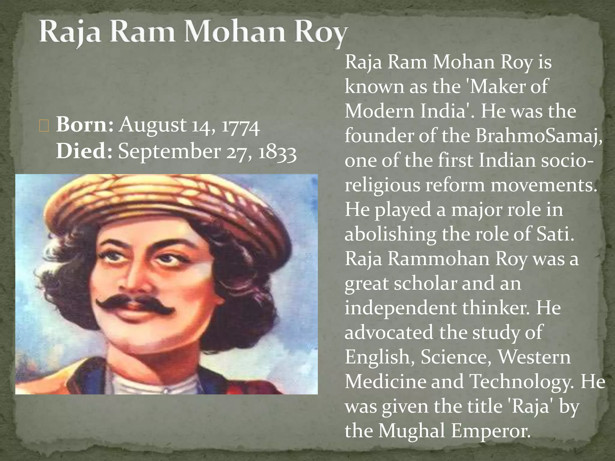 Raja Ram Mohan roy | PPTX