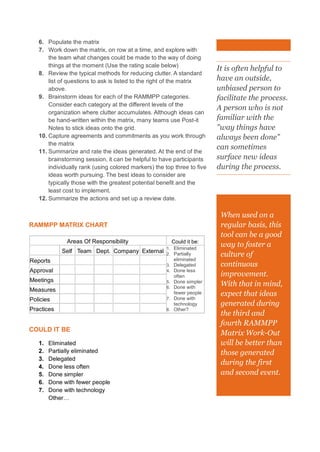 RAMMPP TOOL & MATRIX | PDF