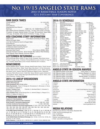 Angelo State Ram Notes | PDF