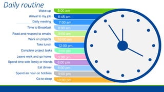 My daile life journey english work in class | PPT