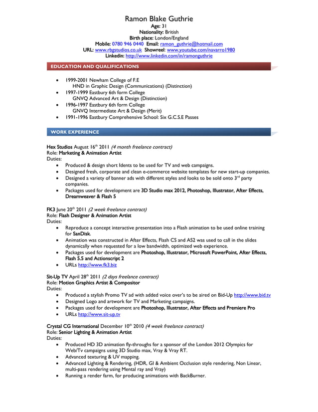 Ramons Cv Update2012 | PDF