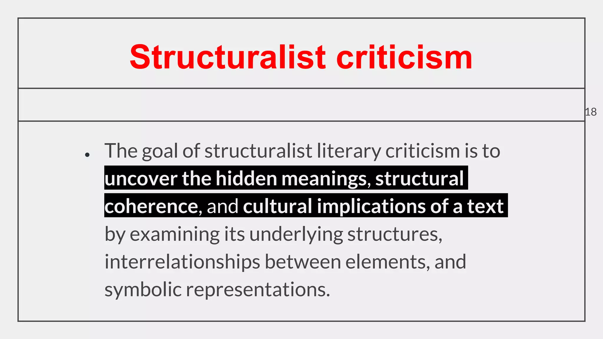 Literary Criticism: Structuralist Approach | PPTX
