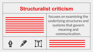 Literary Criticism: Structuralist Approach | PPTX