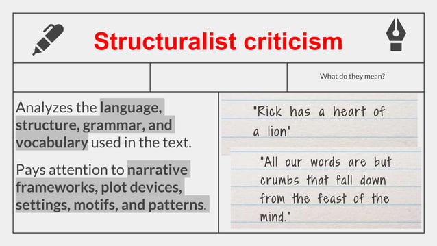 Literary Criticism: Structuralist Approach | PPTX | Books and Literature