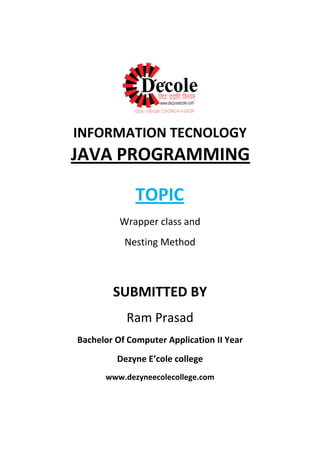 Ram Prasad ,BCA 2nd Year | PDF