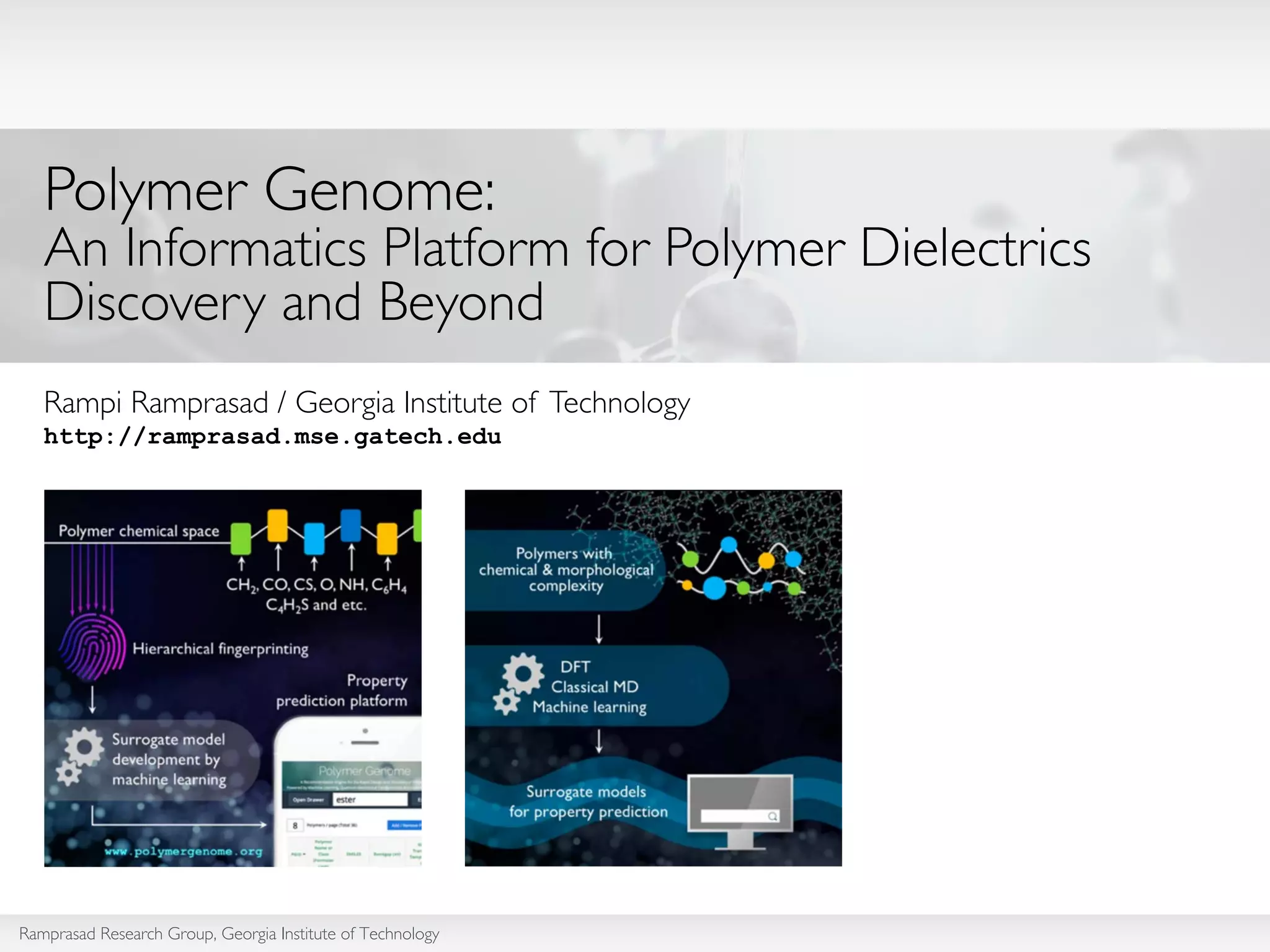 Polymer Genome: An Informatics Platform for Polymer Dielectrics Discovery and Beyond | PDF