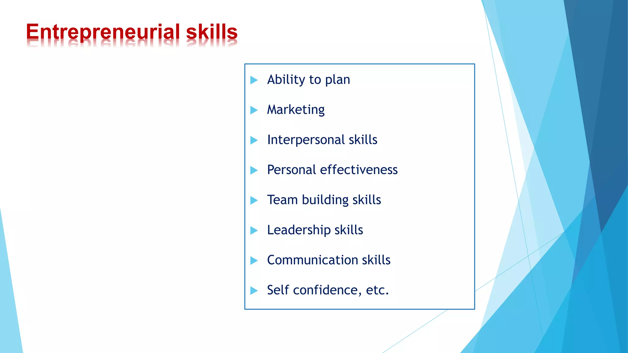 skills of entrepreneurial development ppt | PPTX