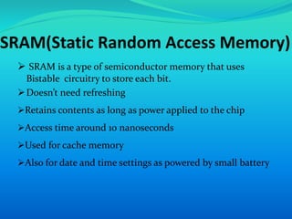 Random Access Memory | PPTX