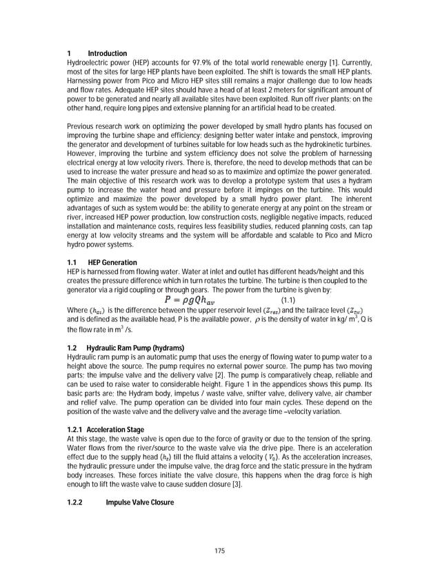 An Experimental Prototype for Low Head Small Hydro Power Generation ...