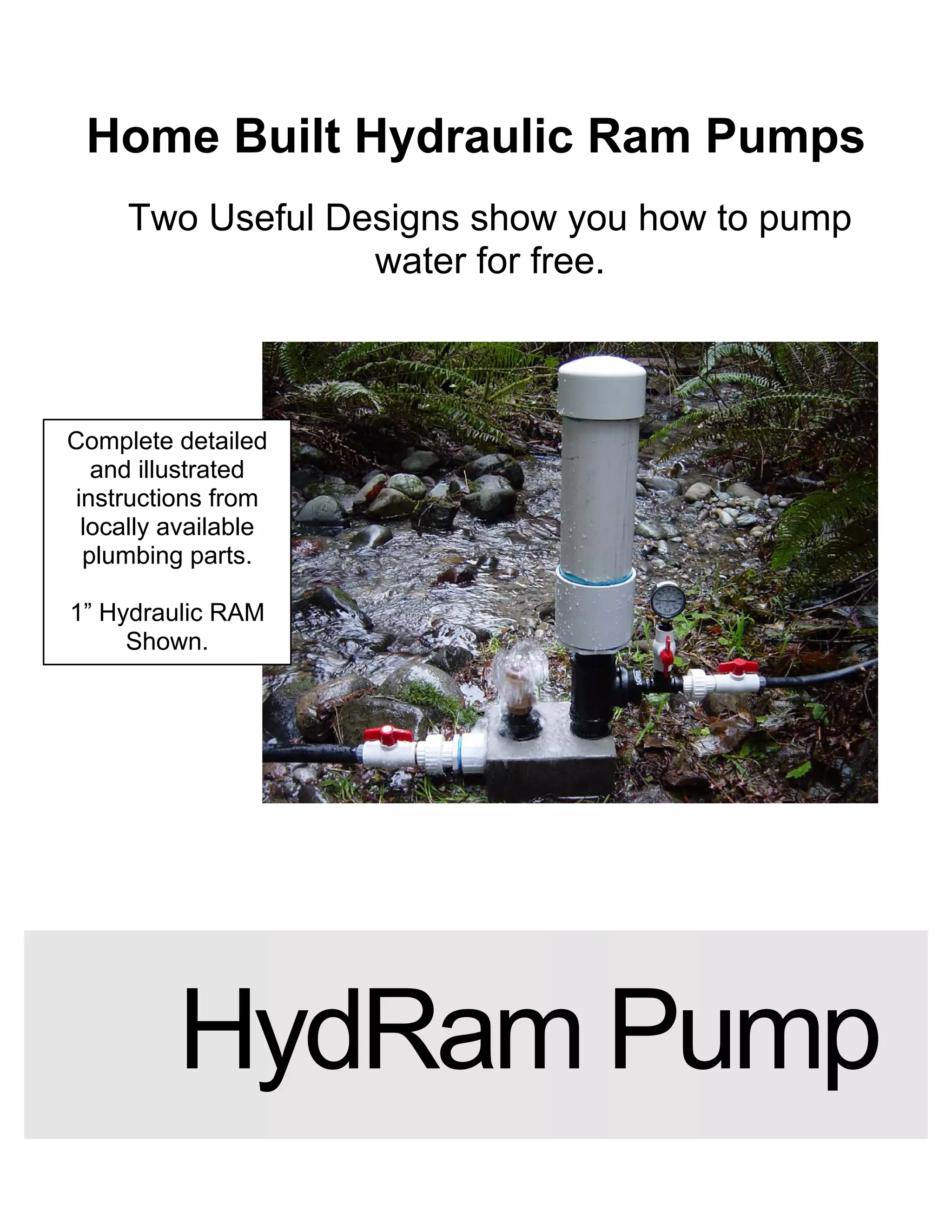 Home Built Hydraulic Ram Pumps - NW Independent Power Resources | PDF