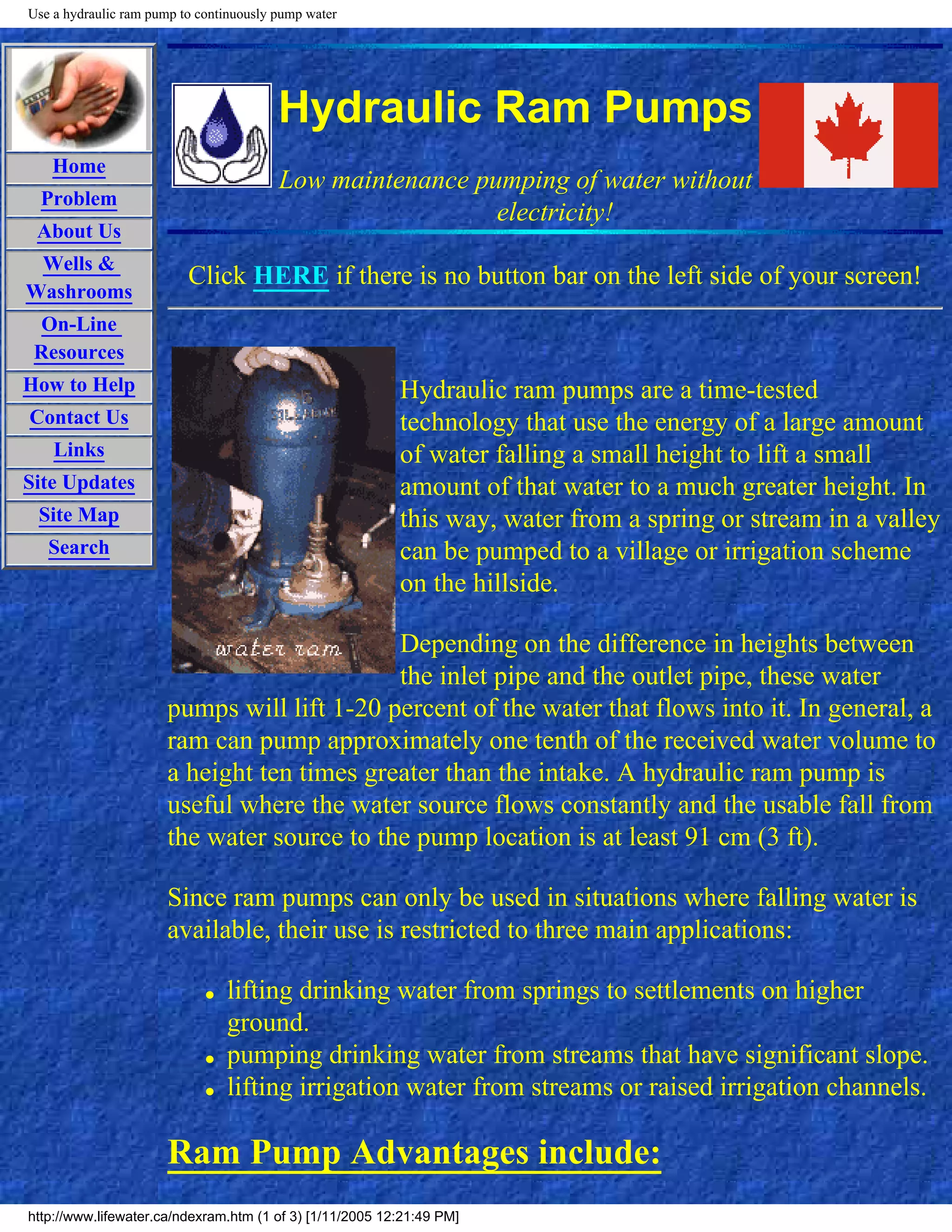 Home-Made Hydraulic Ram Pump - Clemson University | PDF