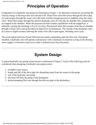 Home-Made Hydraulic Ram Pump - Clemson University | PDF