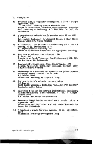 Hydraulic Ram Pump: Consumers guide - Delft University of Technology | PDF