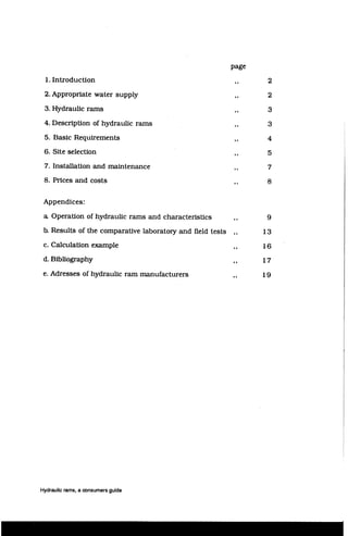 Hydraulic Ram Pump: Consumers guide - Delft University of Technology | PDF