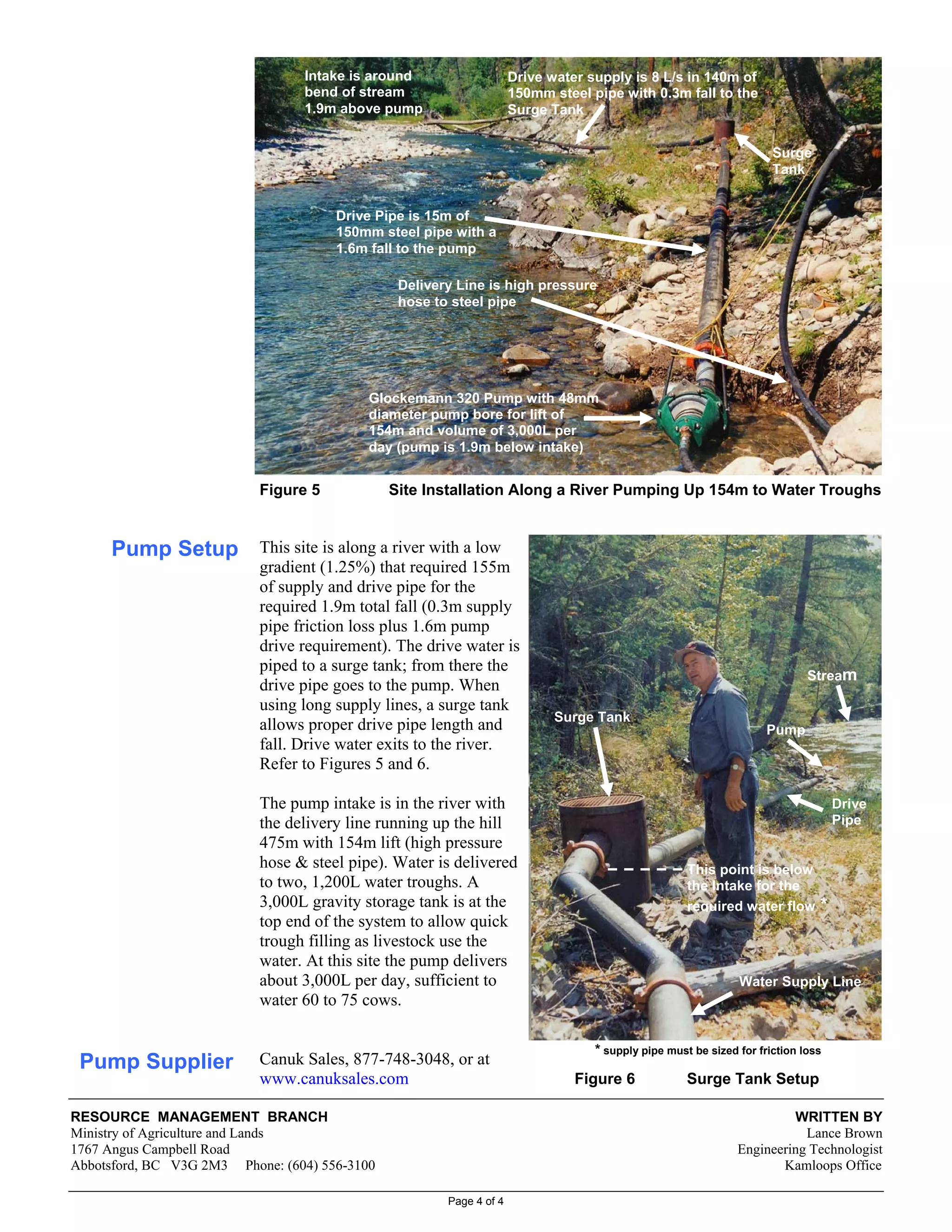 Using A Modified Hydraulic Ram to Pump Livestock Wate | PDF