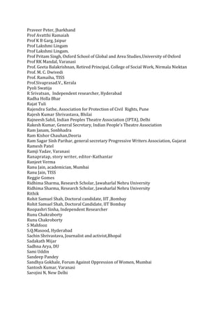 Ram puniyani letter | PDF