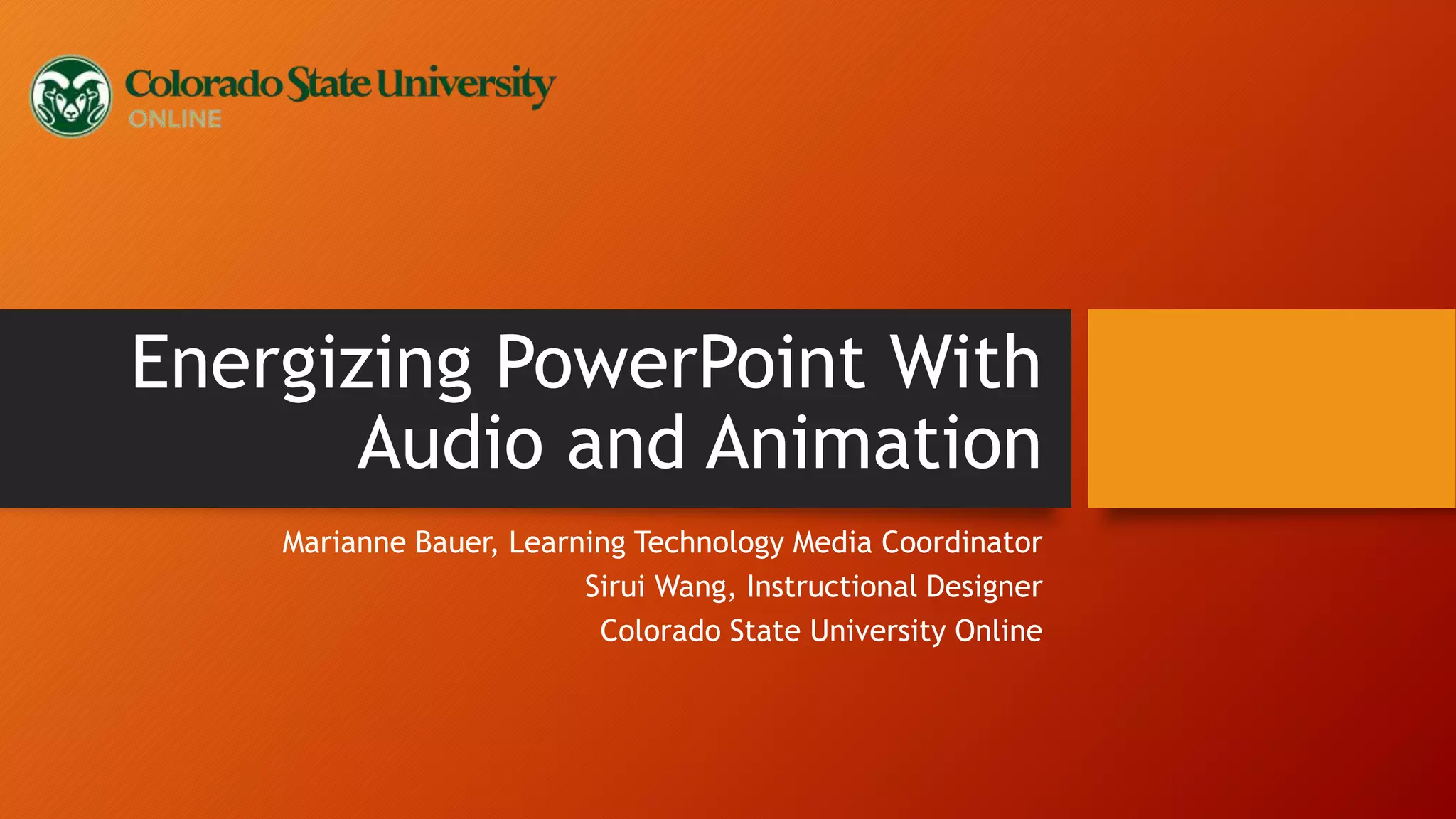Energizing PowerPoint With Audio and Animation | PPTX | Video Software ...