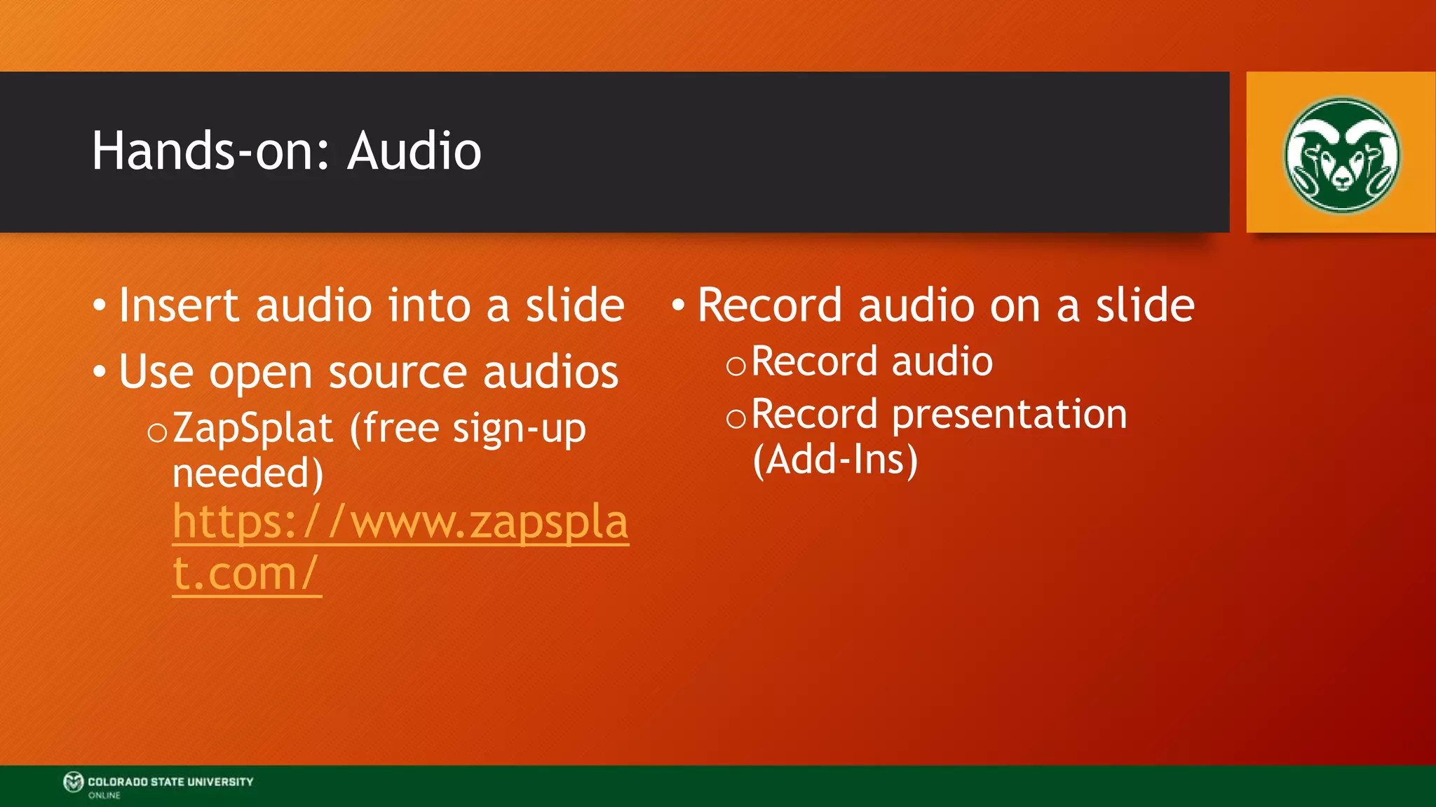Energizing PowerPoint With Audio and Animation | PPTX | Video Software ...