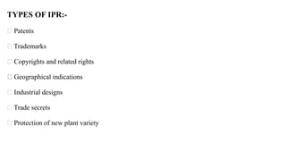 Intellectual Property Rights | PPTX | Agriculture | Industries