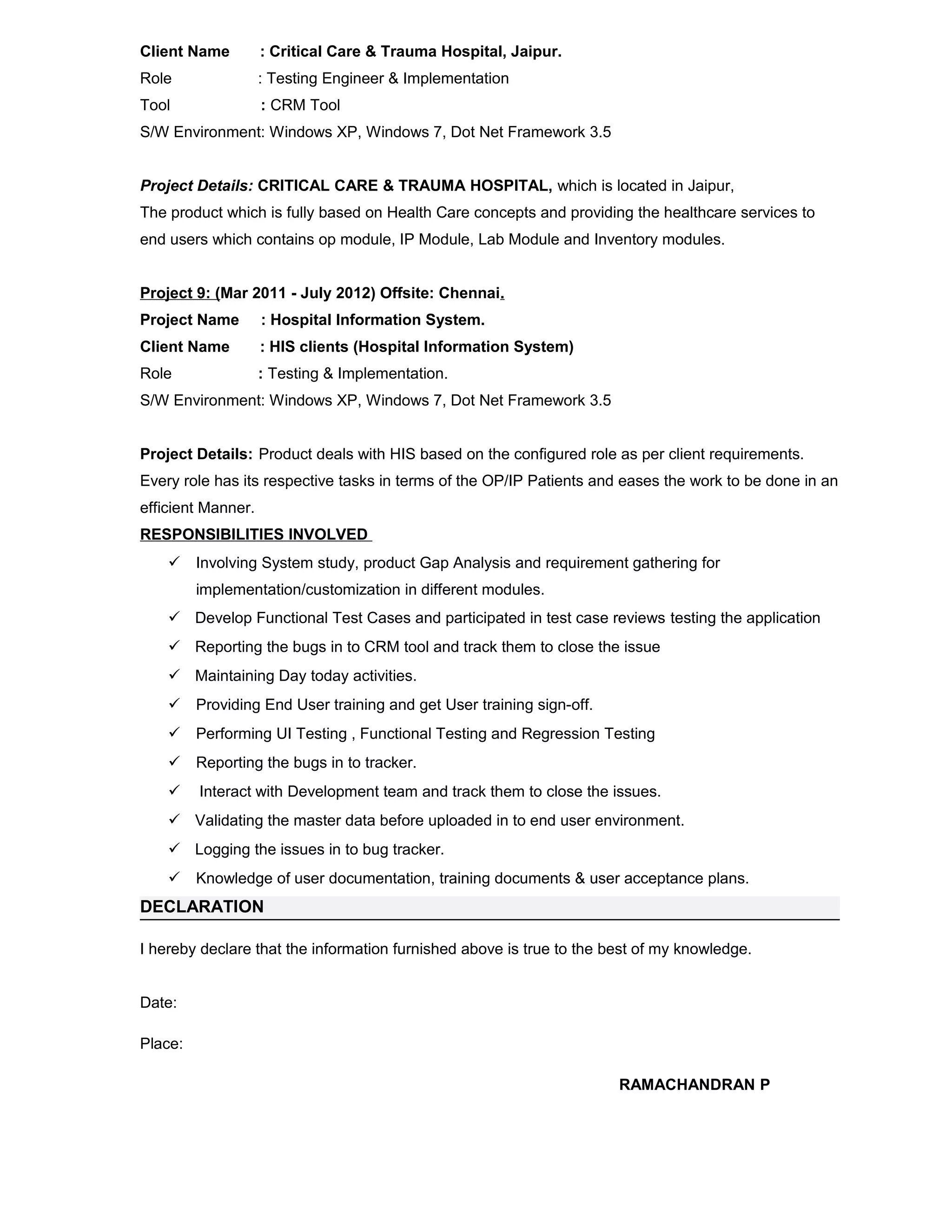 Ram resume | PDF