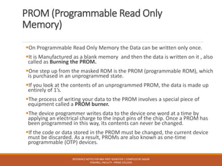 Primary Memory: RAM, ROM and their Types | PDF