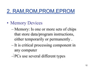 RAM&&ROM.ppt | Data Storage and Warehousing | Computing