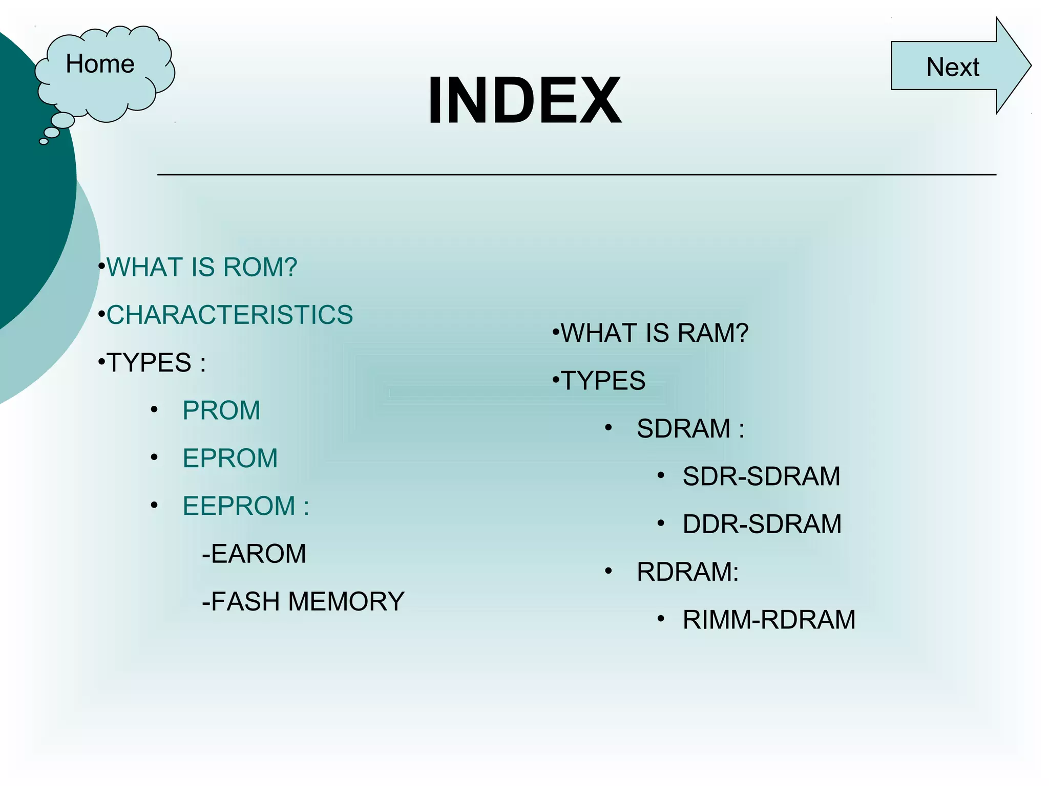 Ram & rom memories | PPT