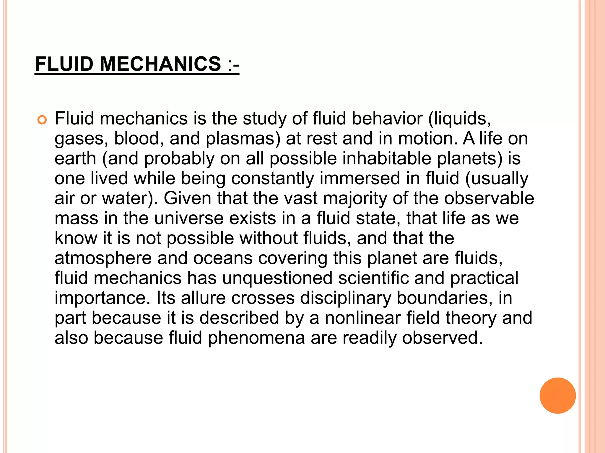 Advantge of Fluid Mechanics in airospace | PPTX