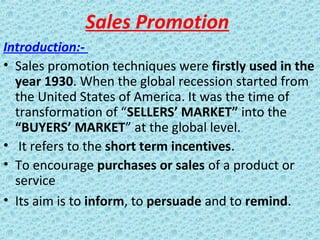 sales promotion | ODP