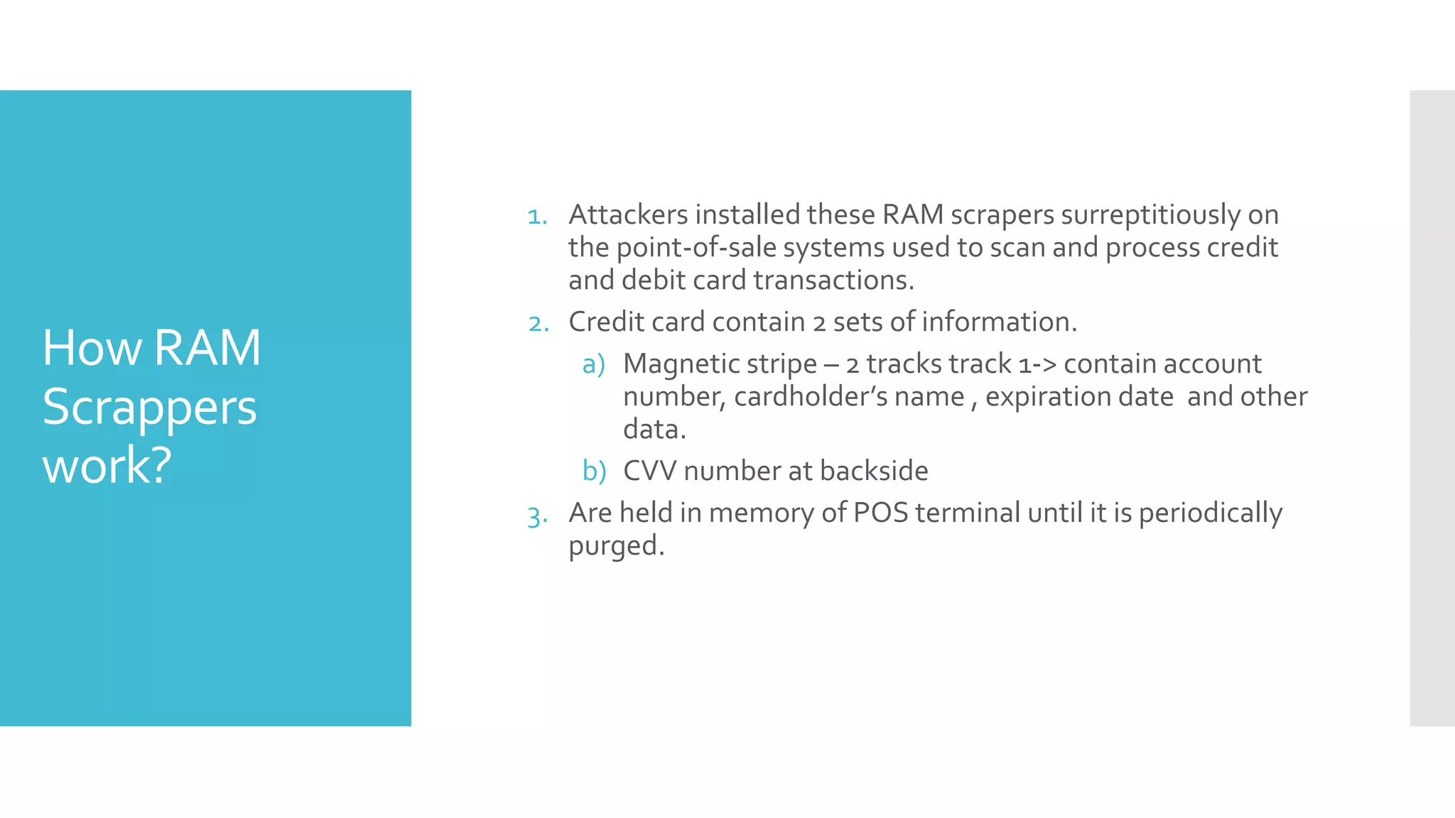 Ram scrapping malwares | PPT