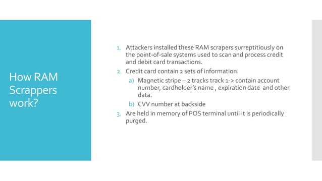 Ram scrapping malwares | PPT