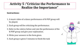 K-POP (ARTS, CHARACTERISTICS, AND MUSIC) | PPTX