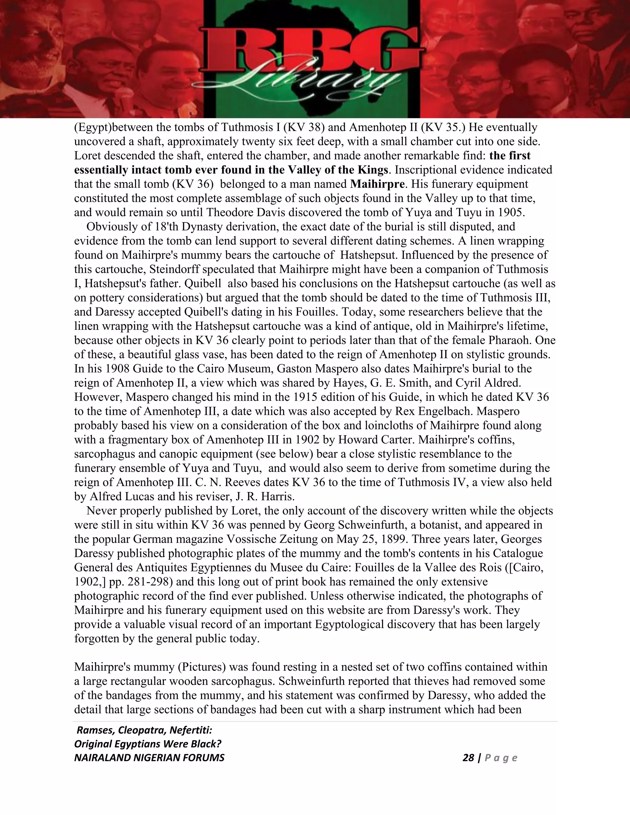 Ramses, Cleopatra, Nefertiti| Original Egyptians Were Black? | PDF